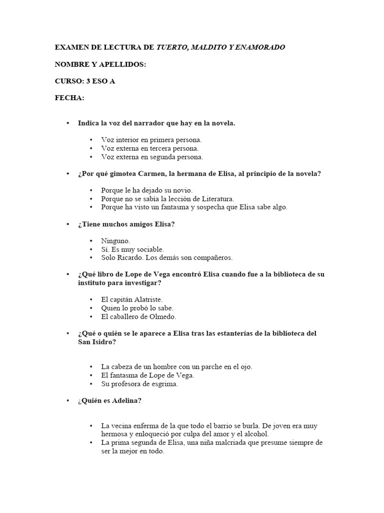 Tuerto, Maldito y Enamorado | PDF