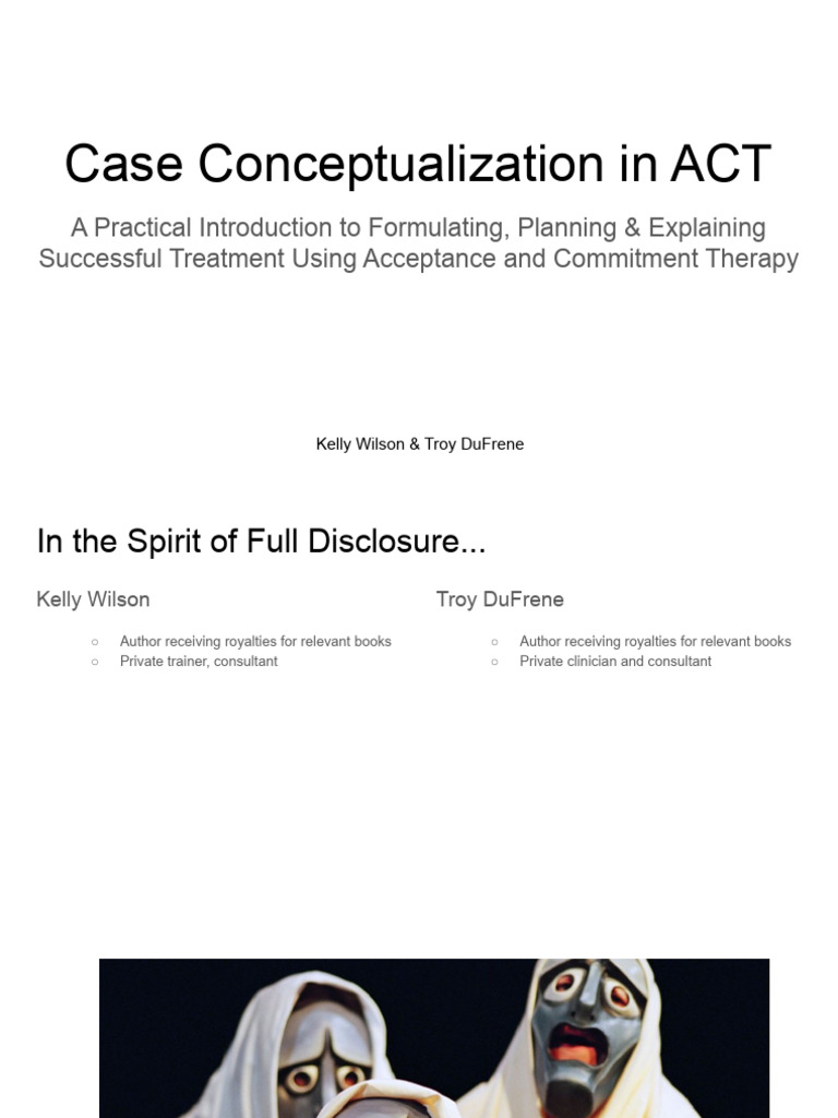 Case Conceptualization in ACT ACBS 2020 | PDF | Psychotherapy | Psychology
