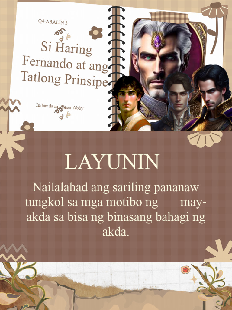 Aralin 3 - Si Haring Fernando at Ang Tatlong Prinsipe | PDF