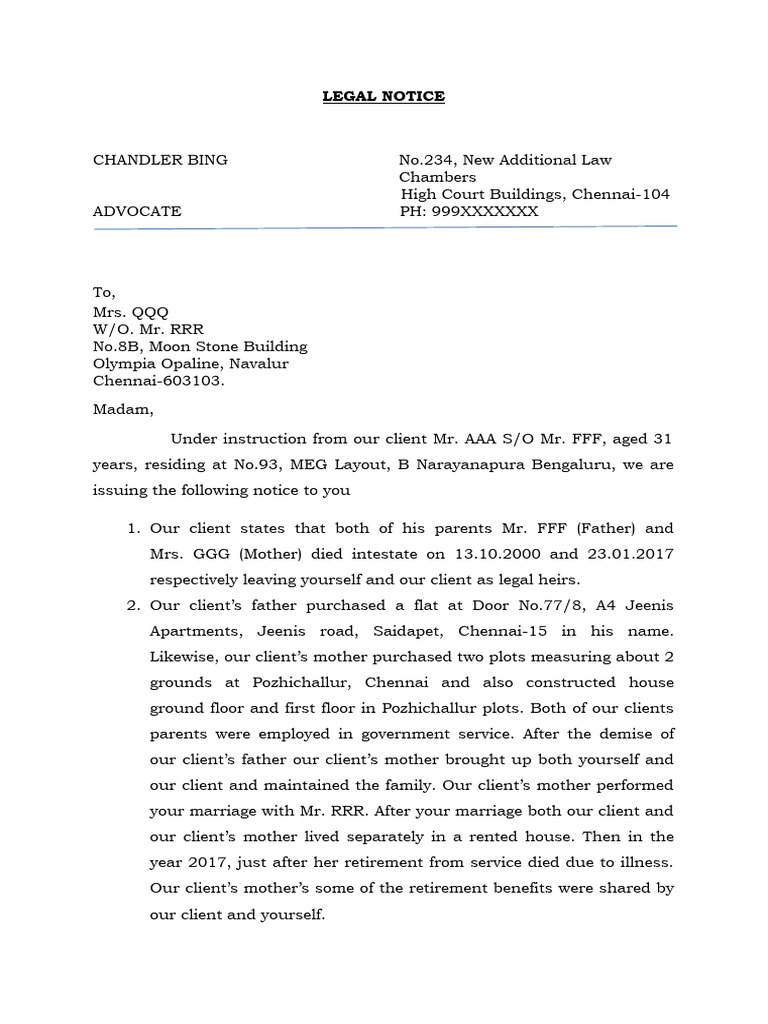 Legal Notice | PDF | Common Law | Private Law