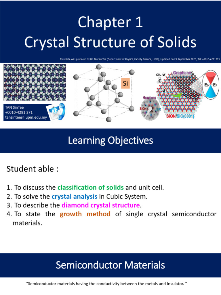 Chapter 1_Crystal Structure of Solids | PDF | Crystal Structure | Semiconductors