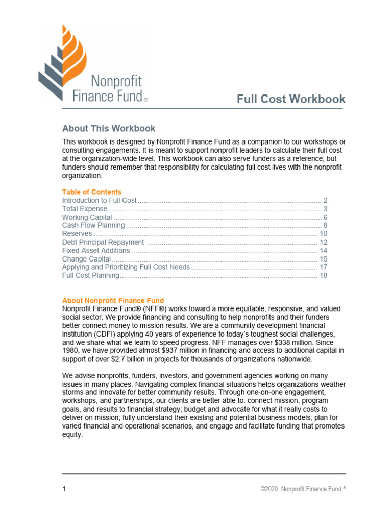Full Cost Workbook | PDF | Debt | Expense