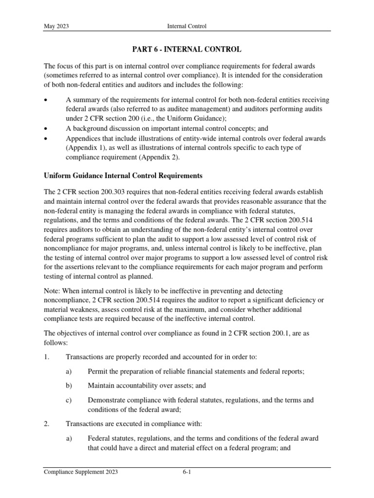 Federal Awards Compliance Guide | PDF | Internal Control | Audit
