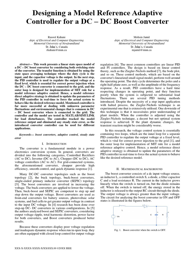 Designing A Model Reference Adaptive Con | PDF | Control Theory ...