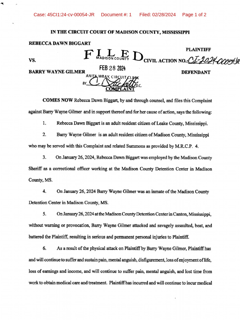 Biggart Gilmer Complaint | PDF | Damages | Complaint