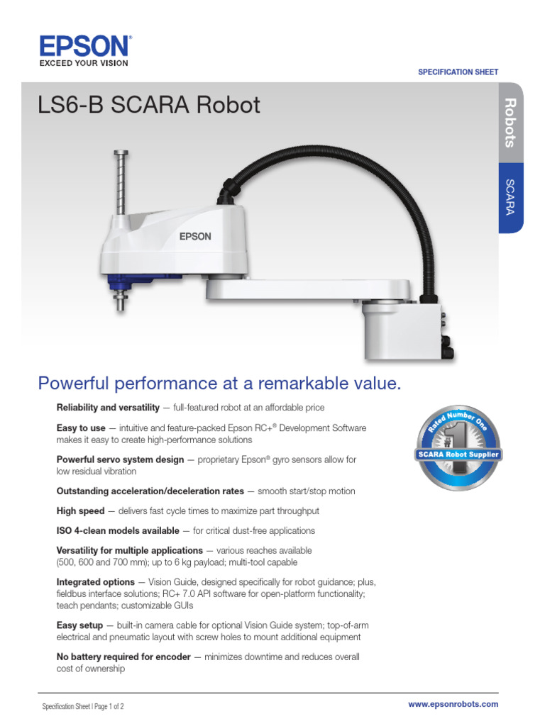 ls6-b Scara Robot Product Specifications cpd-57403 | PDF | Computer Engineering | Computing