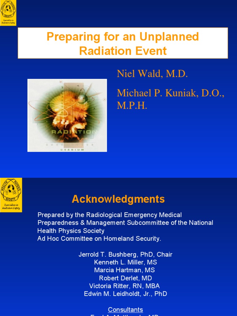 Preparing For An Unplanned Radiation Event | PDF | Radioactive ...