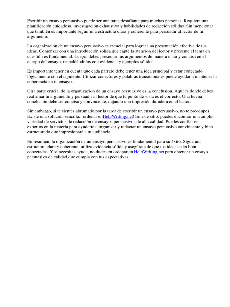 Guía para Escribir un Ensayo Persuasivo | PDF | Ensayos | Literatura de ...