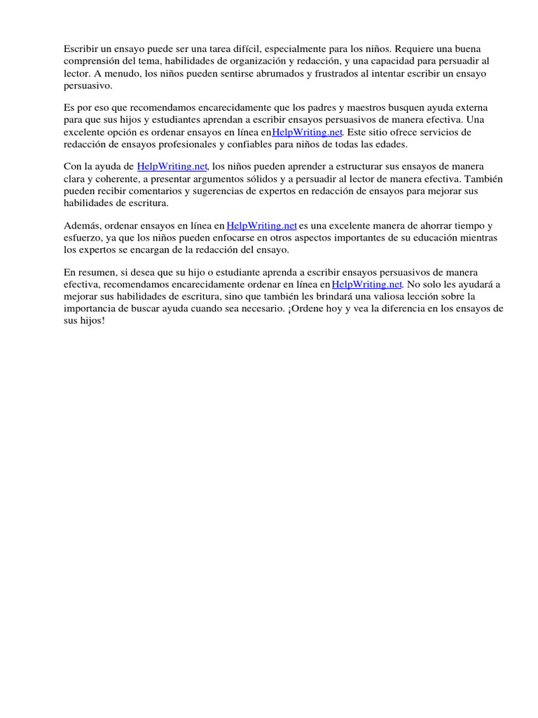 Ensayos Persuasivos Para Niños | PDF | Scribd | Websites