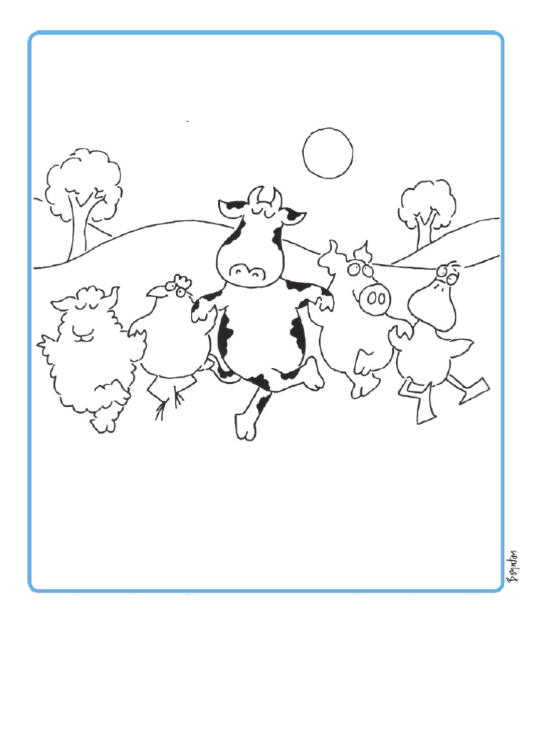 Barnyard Dance Coloring Page | PDF