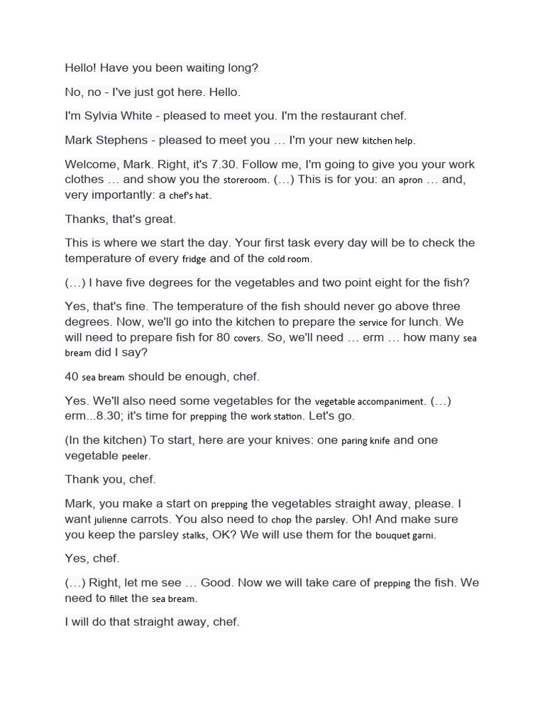 CHEF | PDF | Foods | Cooking