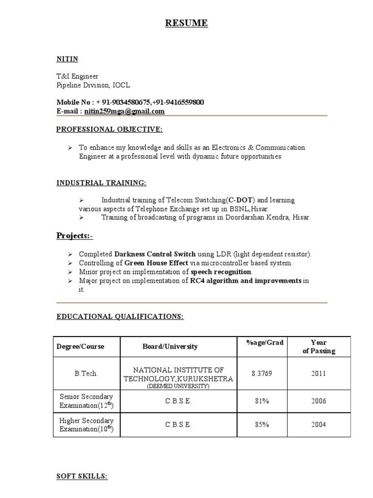 Nitin Resume | PDF