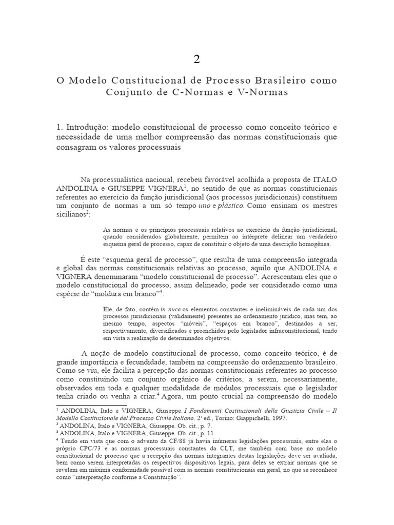 Modelo Constitucional do Processo Brasileiro | PDF | Constituição ...