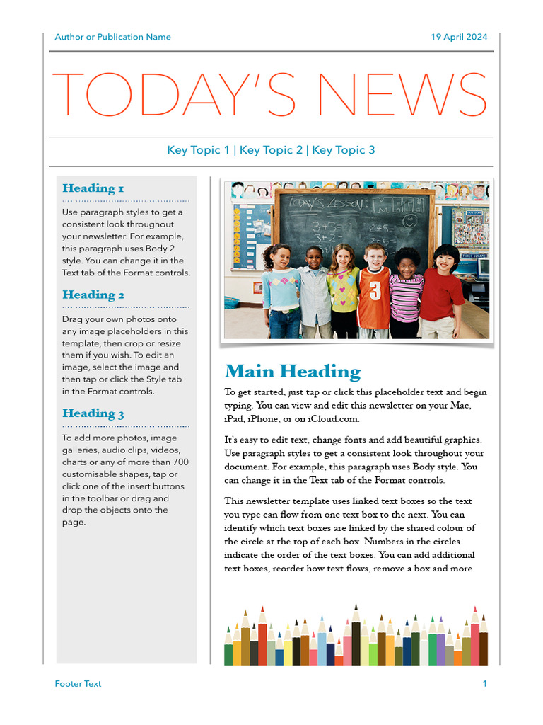 Classic Newsletter | PDF | Page Layout | Paragraph