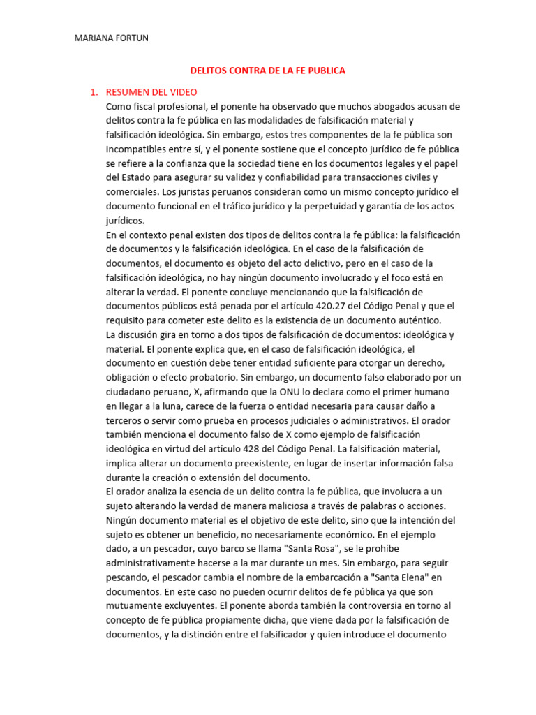 Delitos contra la Fe Pública | PDF | Justicia | Crimen y violencia