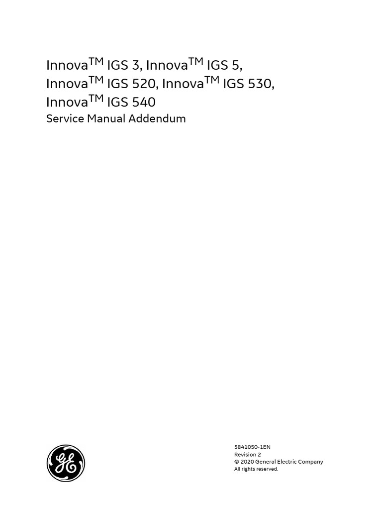Innova IGS 3 Innova IGS 5 Innova IGS 520 Innova IGS 530 Innova IGS 54 ...