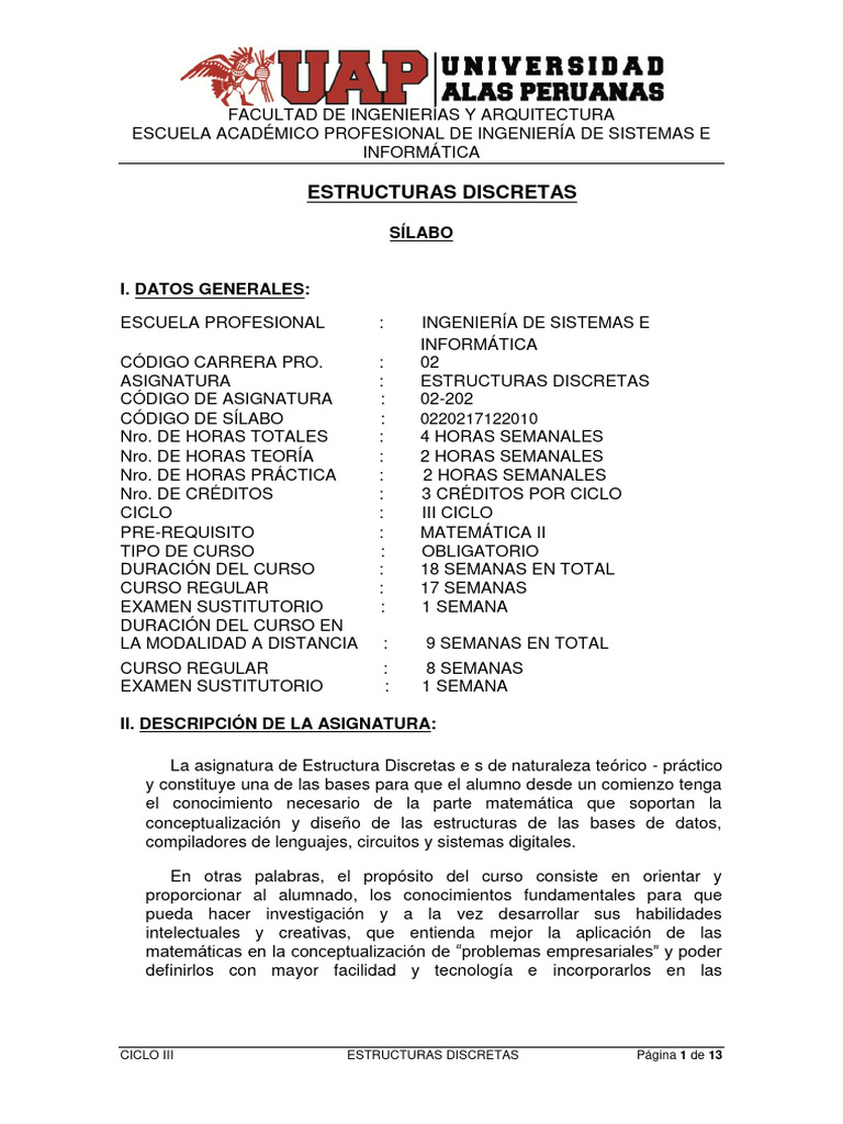 Estructuras Discretas: Guía del Curso | PDF | Ciencias de la ...