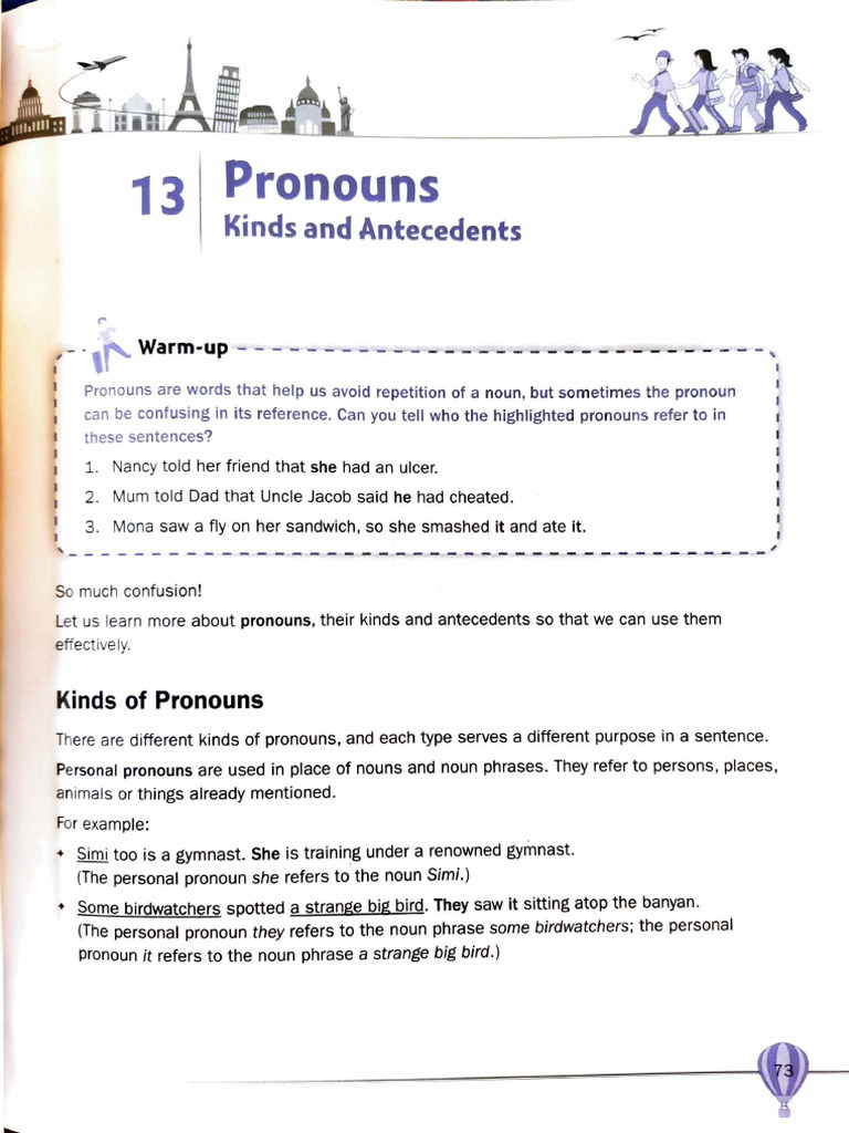 7th Gram Ls - 13 Pronouns Kinds | PDF | Pronoun | Adjective