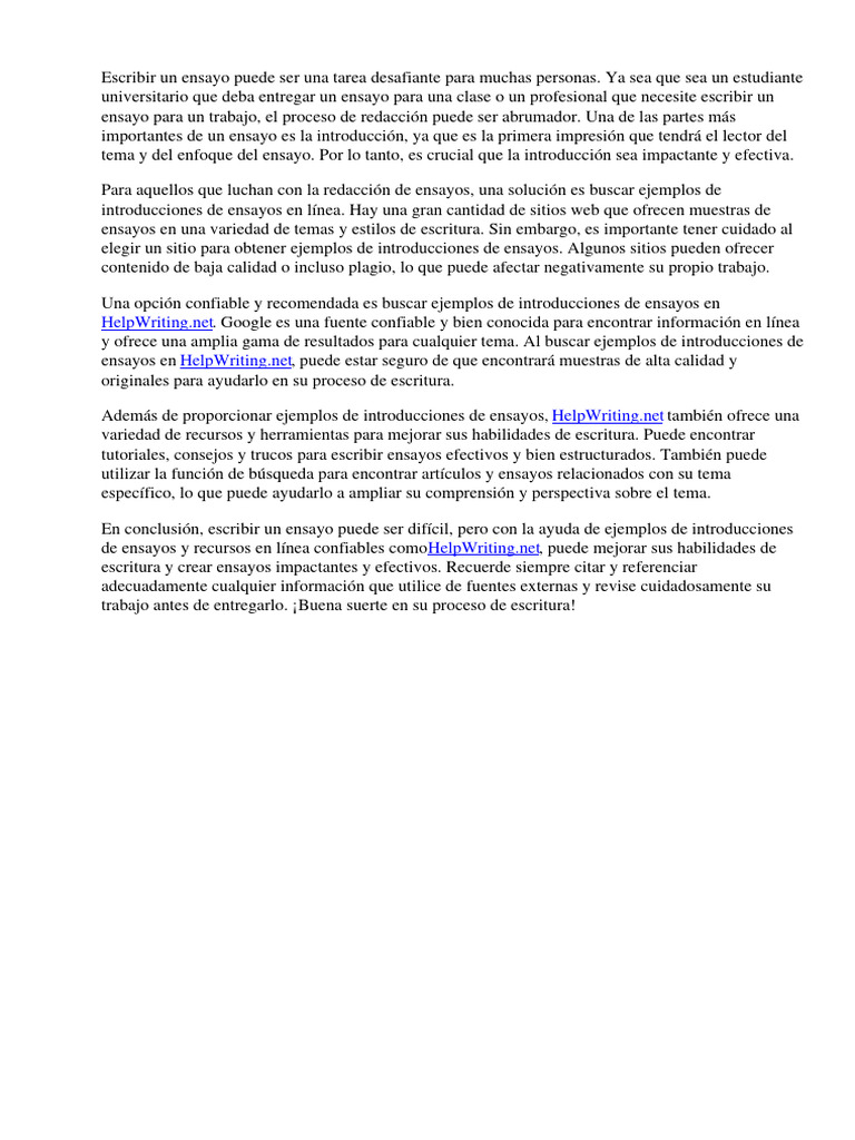 Ejemplos de Introducciones de Ensayos | PDF | Ensayos | Las artes