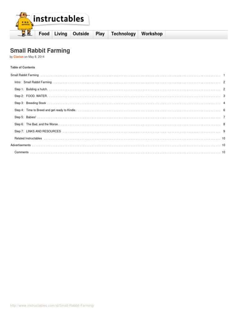 Small Rabbit Farming | PDF | Hay | Rabbit