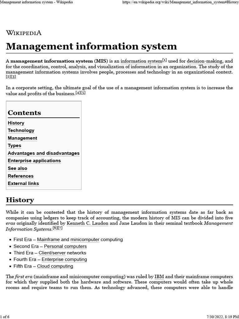 Management Information System MIS | PDF | Management Information System | Computer Engineering