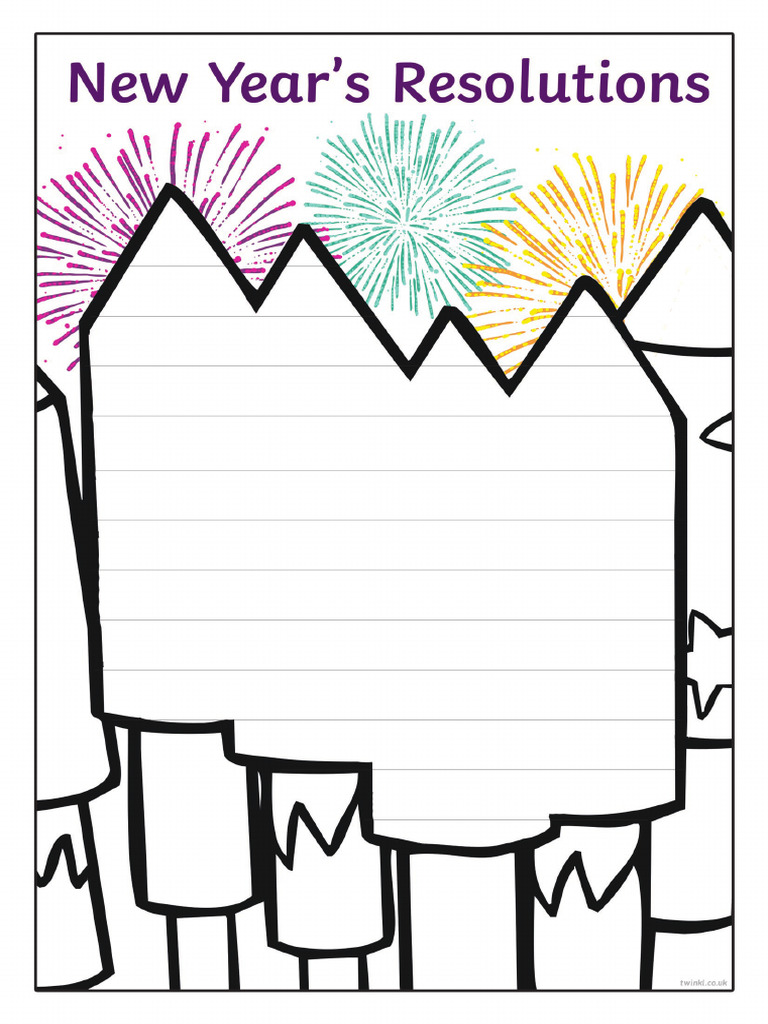 HNY Firework Resolution Template | PDF