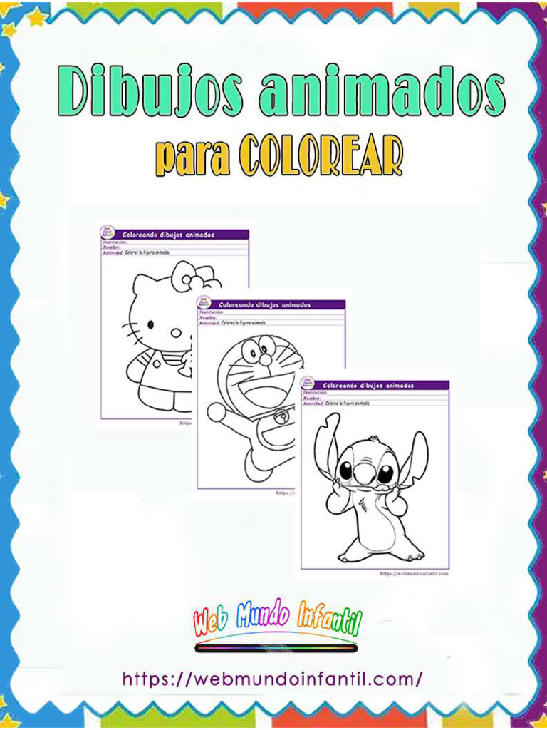 Dibujos Animados Para Colorear | PDF