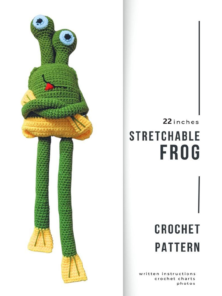 Stretchable Frog Crochet Pattern | PDF | Crochet | Gauge (Knitting)