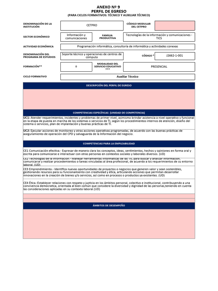 Anexo 8 9 10 A Formato Excel | PDF | Tecnología de información y ...