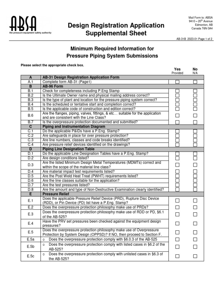 Pressure Piping Registration Guide | PDF | Welding | Construction