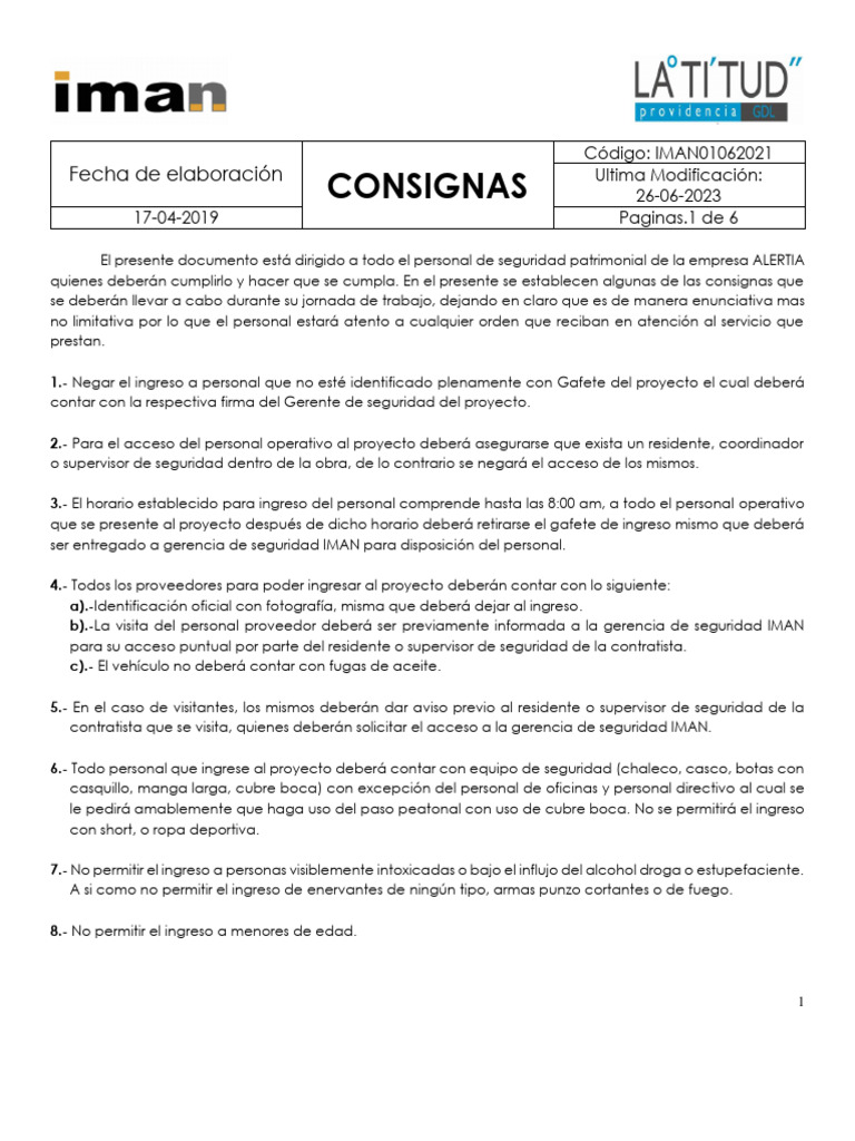 Consignas Alertia 260623 | PDF