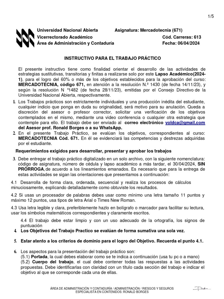 671 TSP 2024-1 | PDF | Marketing | Business