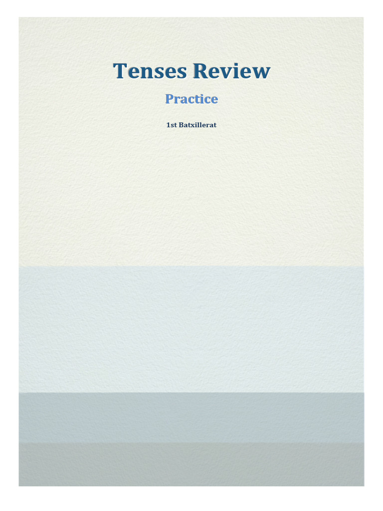 Past Tenses Portfolio | PDF | English Language