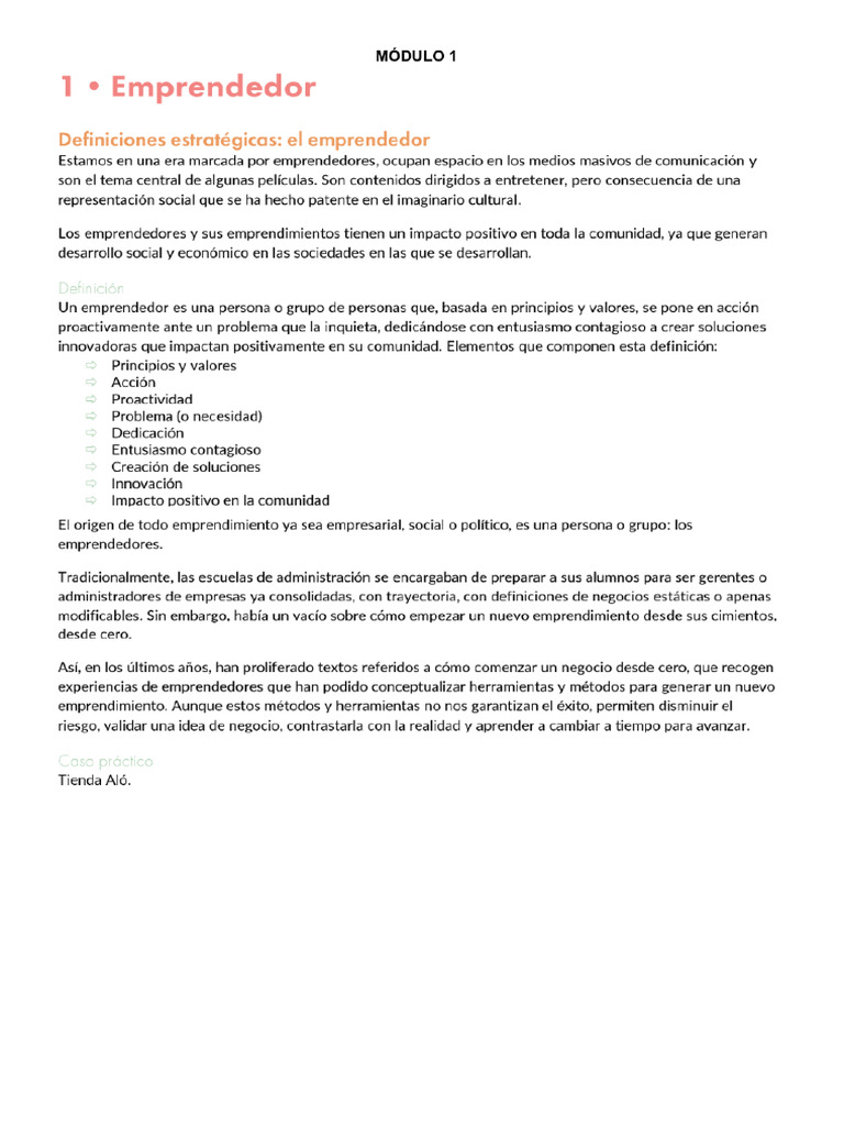 Módulo 1 Y 2 Emprendimientos Universitarios Pdf Iniciativa