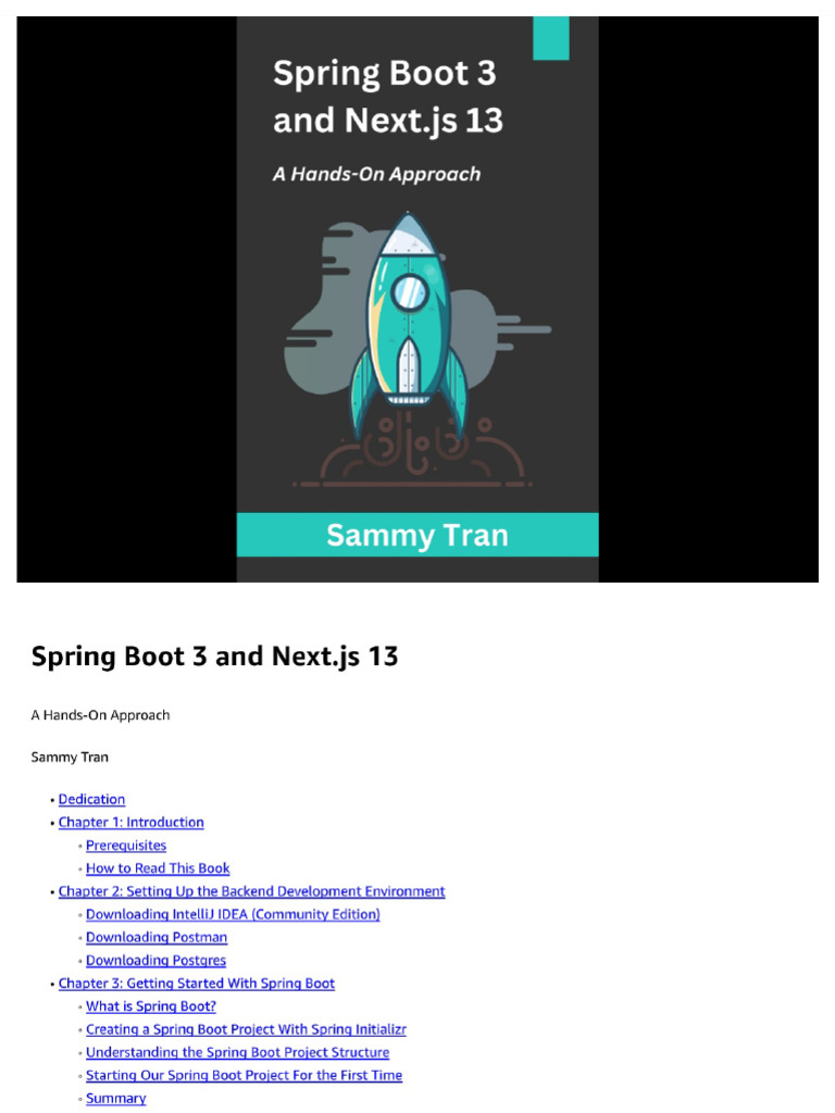 Spring Boot 3 and Next - Js 13 (Sammy Tran) (Z-Library) | PDF