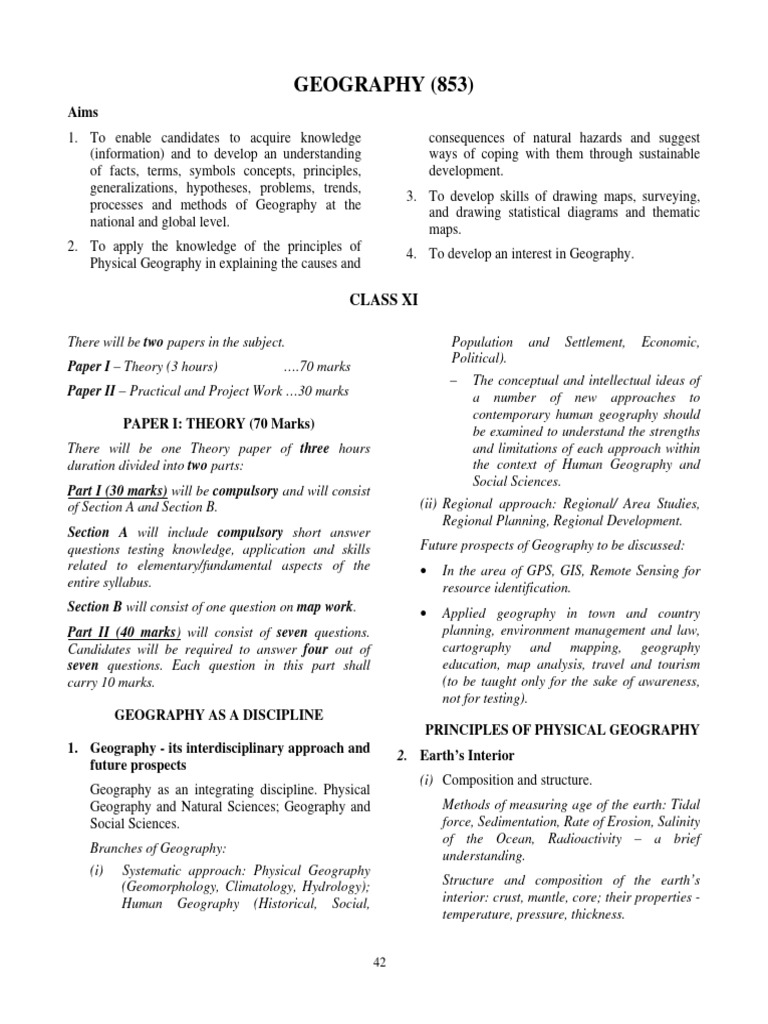 ISC Geography | Download Free PDF | Rock (Geology) | Geography