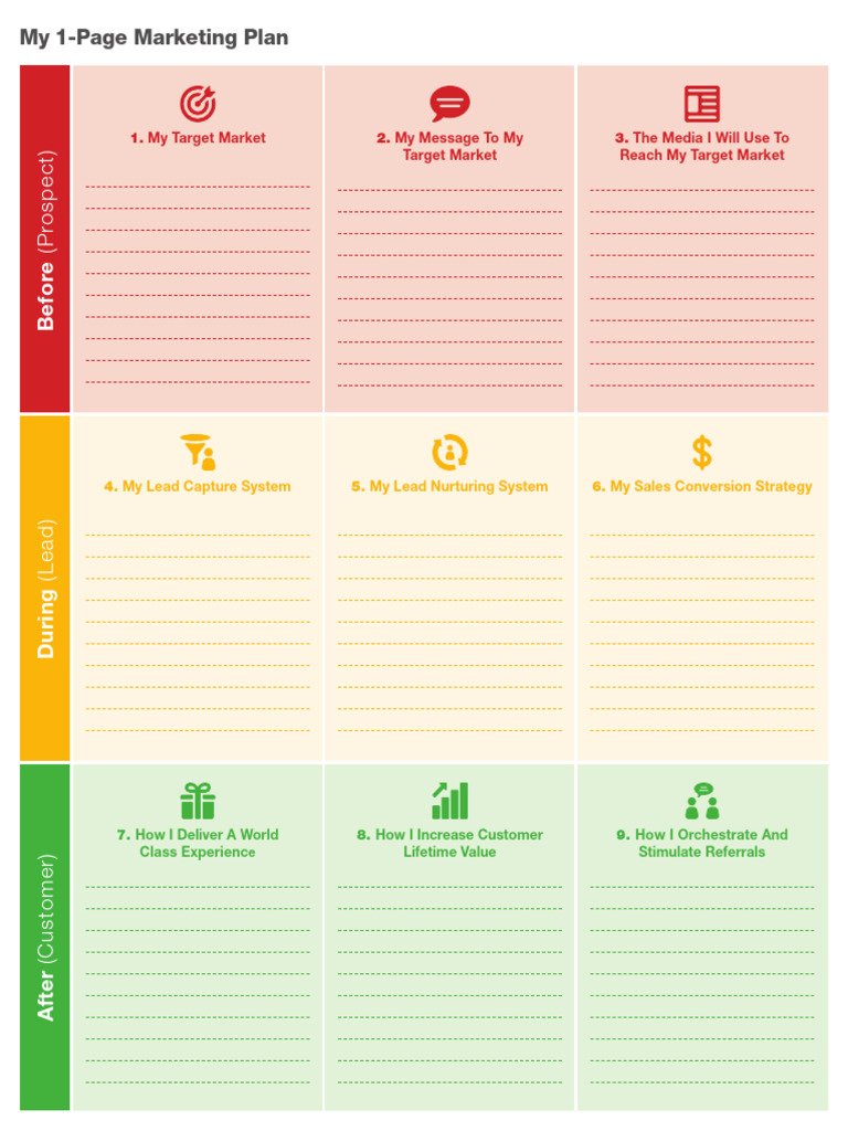 1-Page Marketing Plan Guide | PDF | Business | Computers