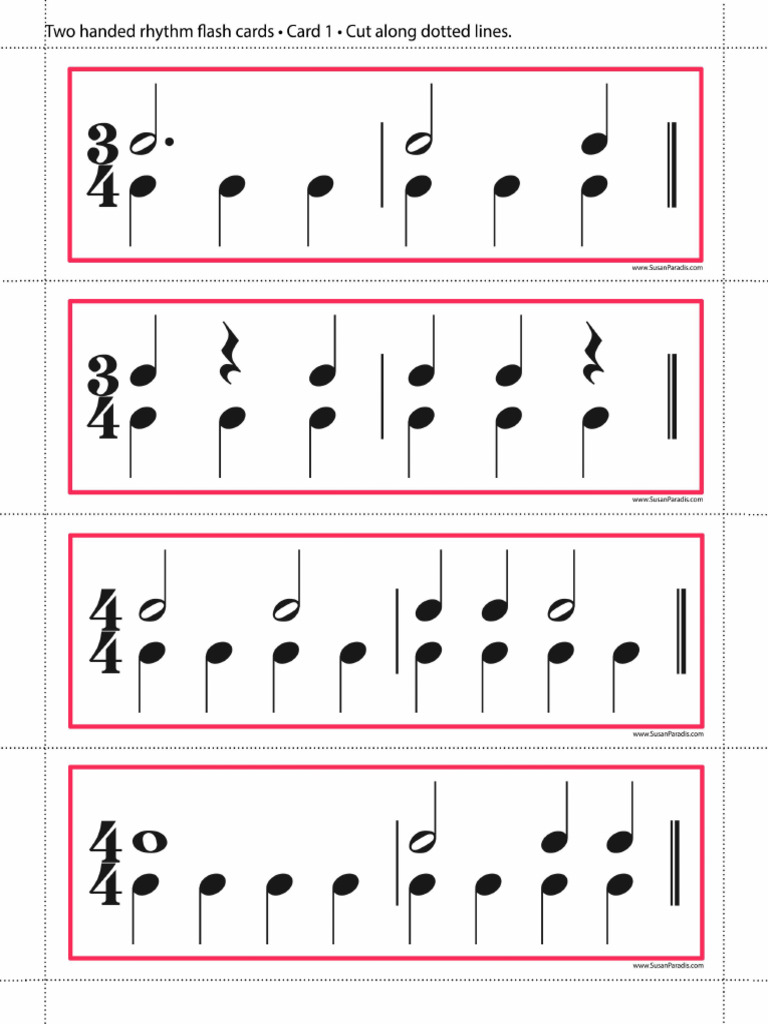 Two Hand Rhythm Cards | PDF