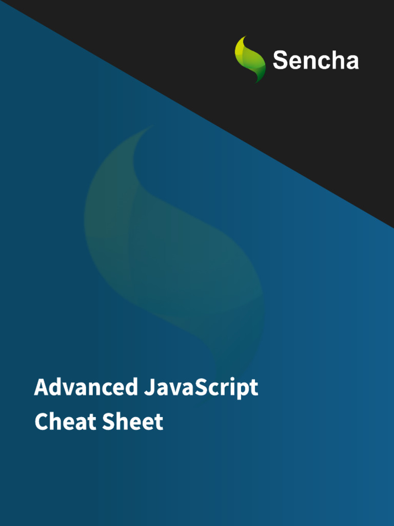 Sencha Advance CheatSheet | PDF | Document Object Model | Java Script