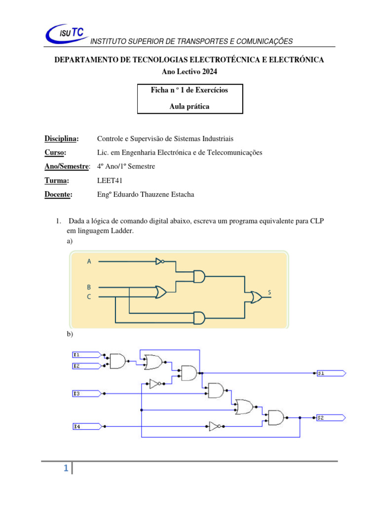 Ficha 1 de Exercicios-CSSI | PDF | Métodos e Materiais de Ensino | Computadores