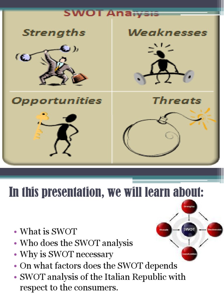 SWOT Analysis of Italy | PDF | Government Spending | Swot Analysis