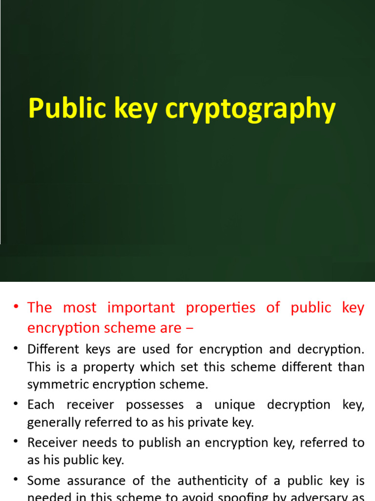 Final Public Key Cryptography | PDF | Public Key Cryptography | Key (Cryptography)