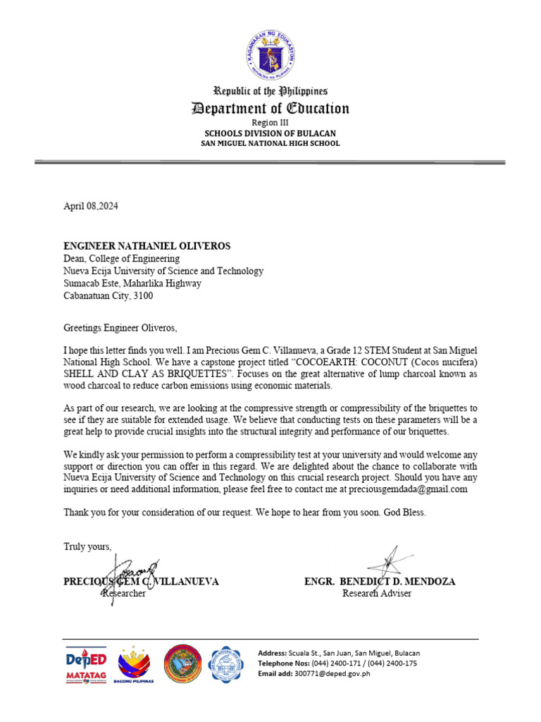 Letter For Neust | PDF