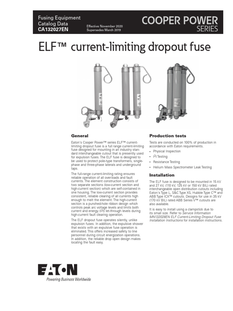 elf-current-limiting-dropout-fuse-catalog-ca132027en | PDF | Fuse ...