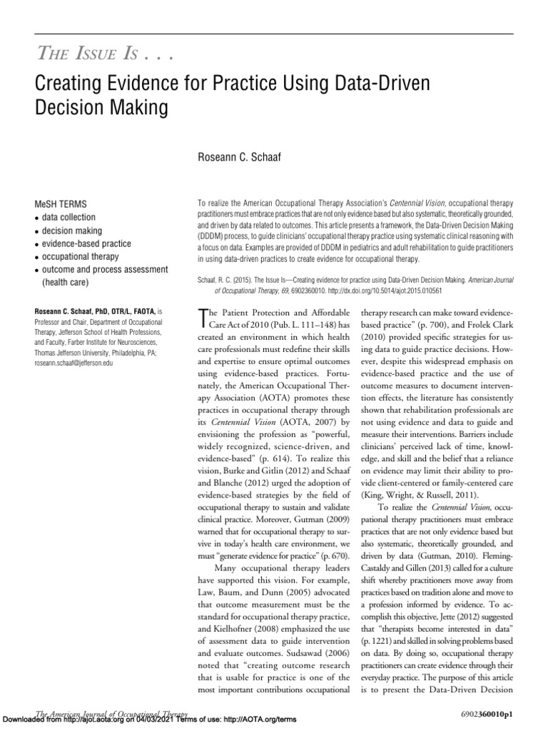Creating Evidence For Practice Using Data-Driven Decision Making | PDF ...