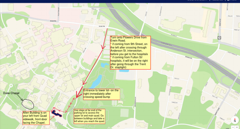 Map To Lower Allen Parking Lot To Allen Building Feb 2024 | PDF