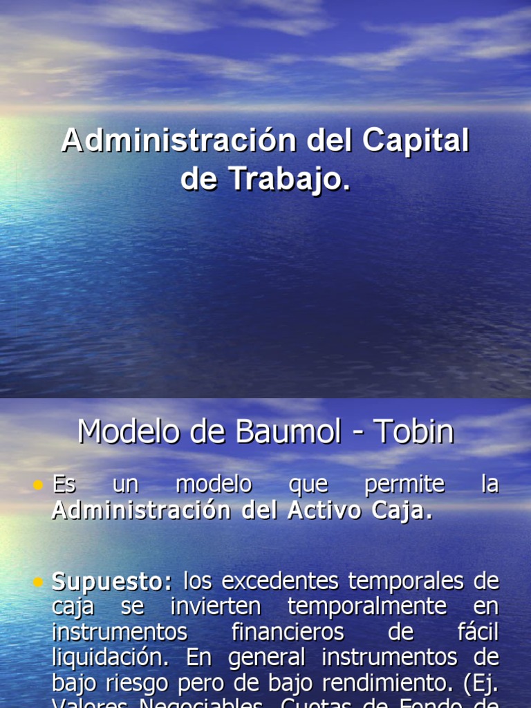 Modelo Baumol | PDF | Fondo de inversión | Efectivo