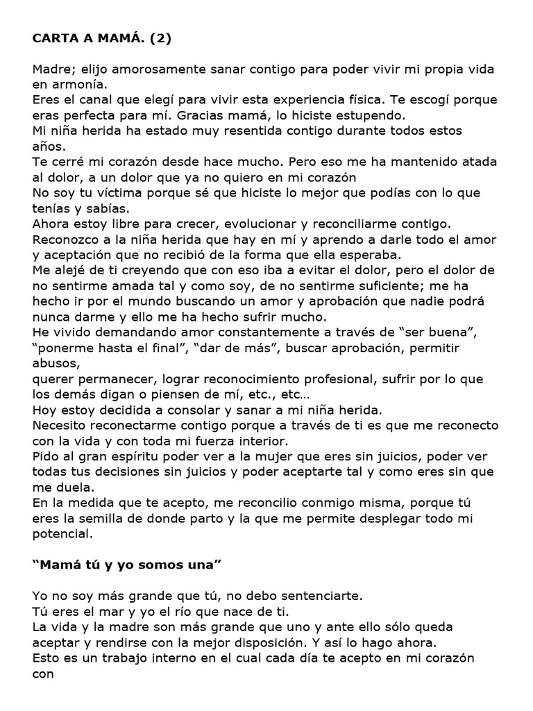 Carta A Mamá Descargar Gratis Pdf Amor