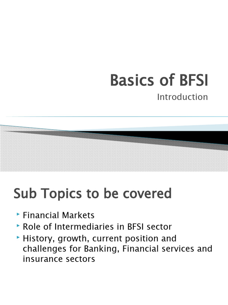 1-Basics of BFSI | Download Free PDF | Financial Markets | Repurchase ...