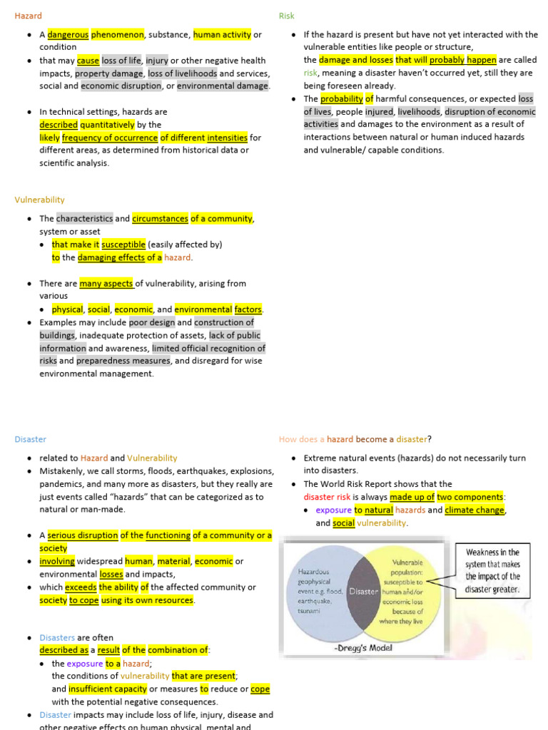 01 DRRR Reviewer | PDF | Hazards | Natural Disasters